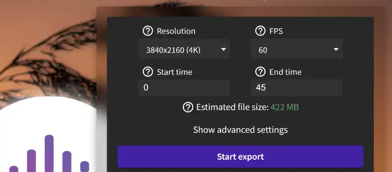 Export screen redesign showcase