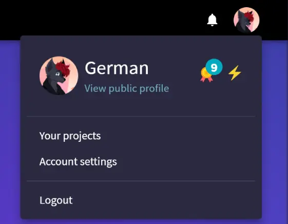 Improved profile menu showcase